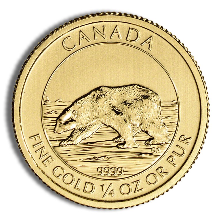 2013 1/4 oz Canadian Polar Bear Gold Coin – Atlas Bullion