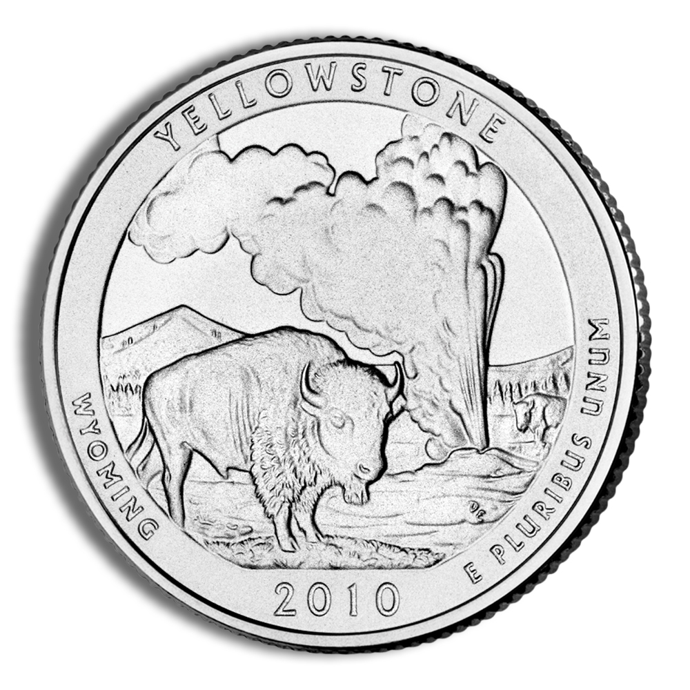 2010 5 oz America The Beautiful Silver Yellowstone Silver Coin NGC ...