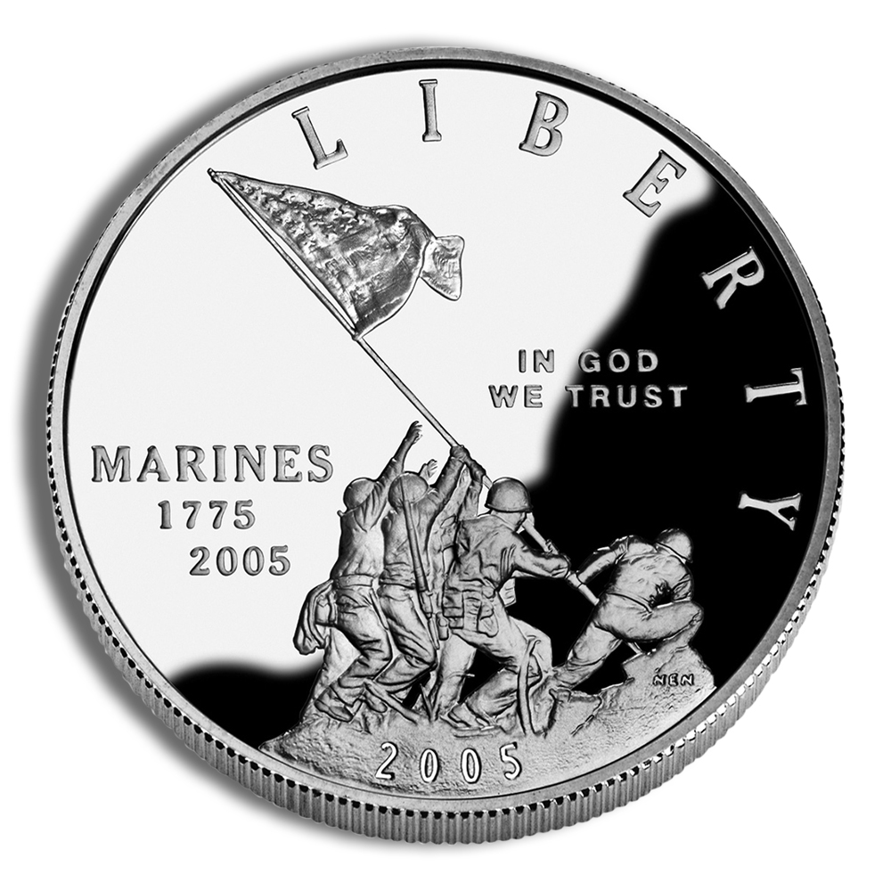 2005-P $1 Marine Corps Silver Commemorative - Proof | Atlas Bullion