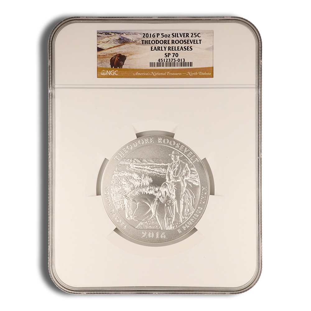 2010 5 oz America The Beautiful Silver Yellowstone Silver Coin NGC ...