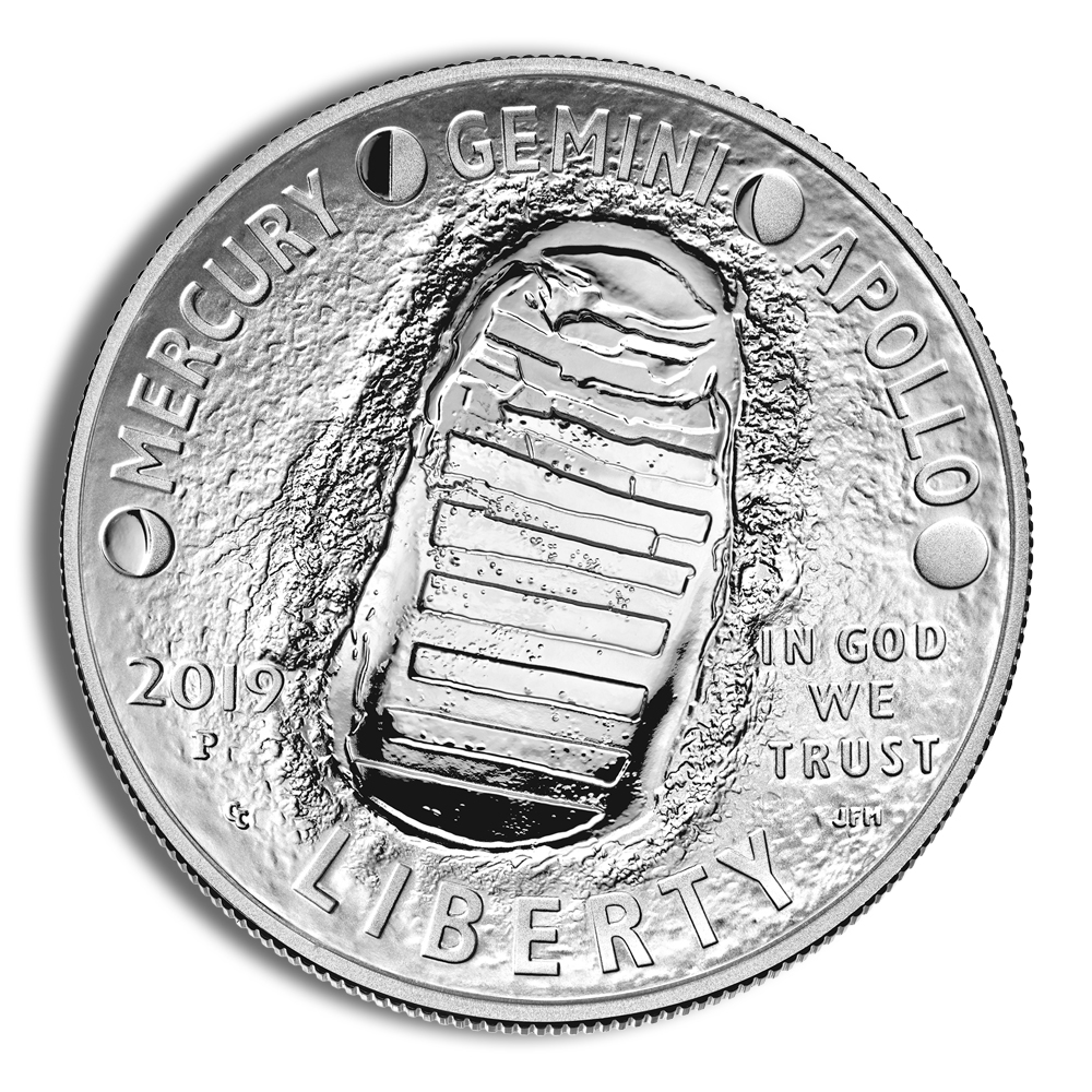 2019-P $1 Apollo 50th Anni. Silver Commemorative – Proof – Atlas Bullion