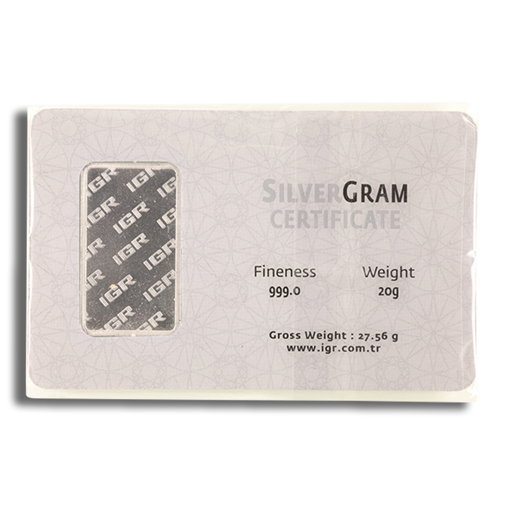 20 gram Silver Bar – IGR Metals (Carded) – Atlas Bullion