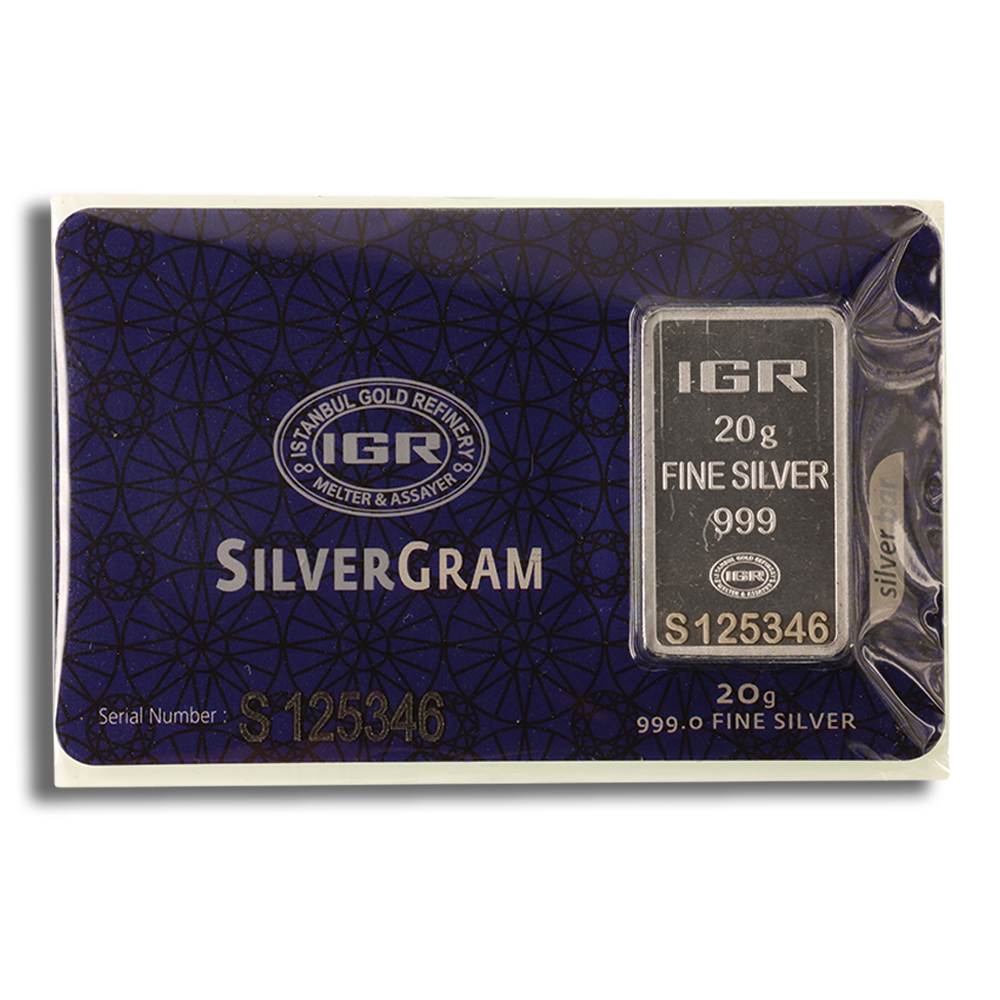 20 gram Silver Bar – IGR Metals (Carded) – Atlas Bullion