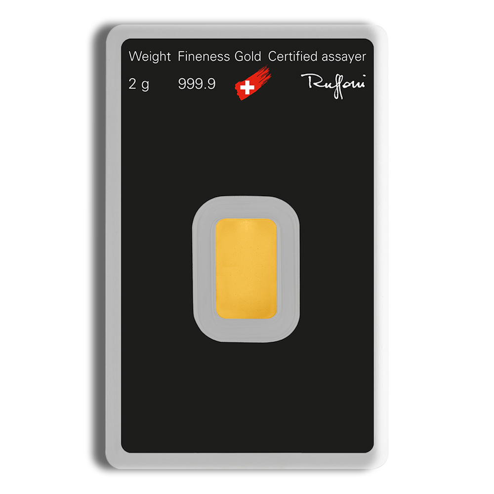 2 Gram Gold Bar - Argor-Heraeus (Carded) | Atlas Bullion