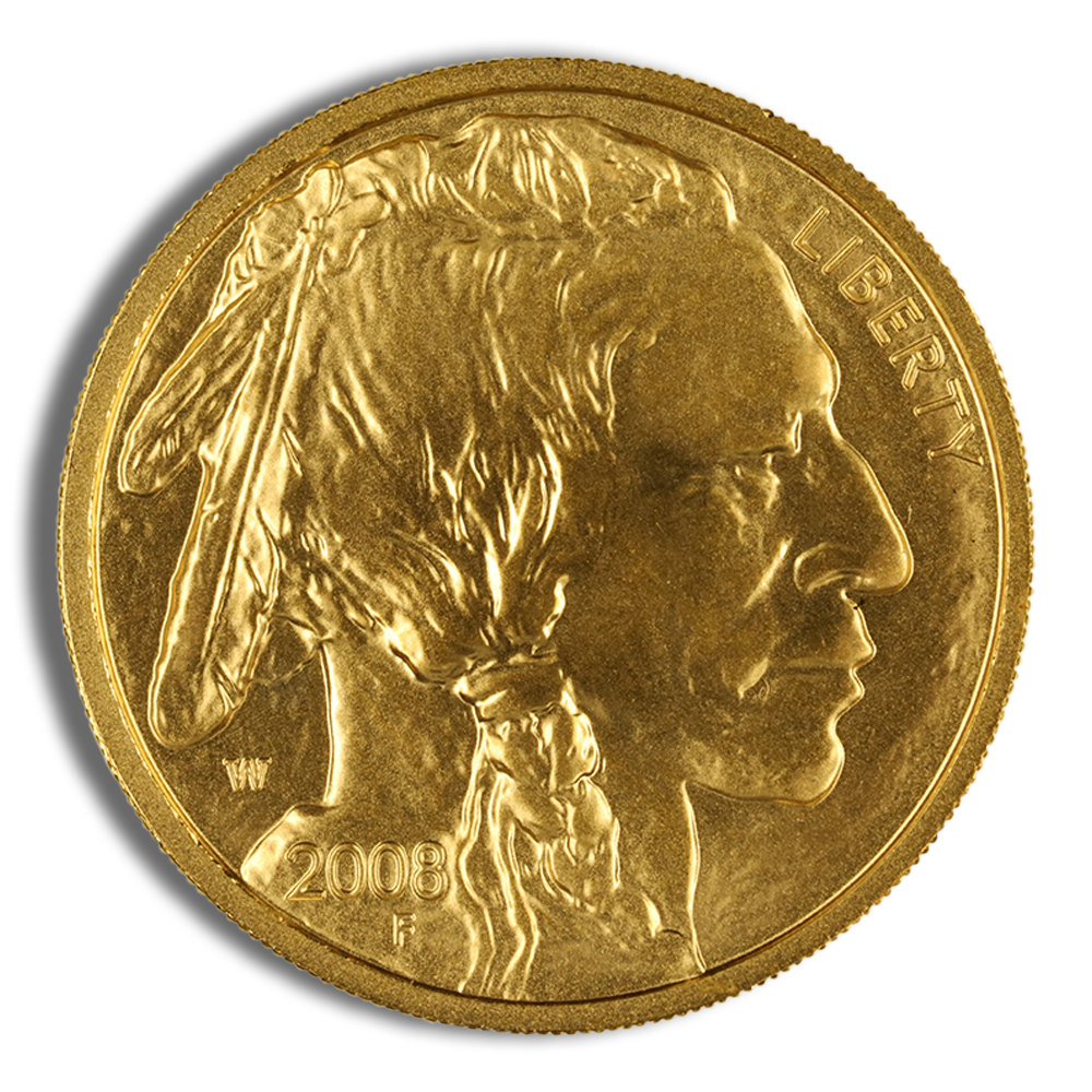 2008-W 1/4 oz Burnished Gold Buffalo (w/Box/COA) – Atlas Bullion