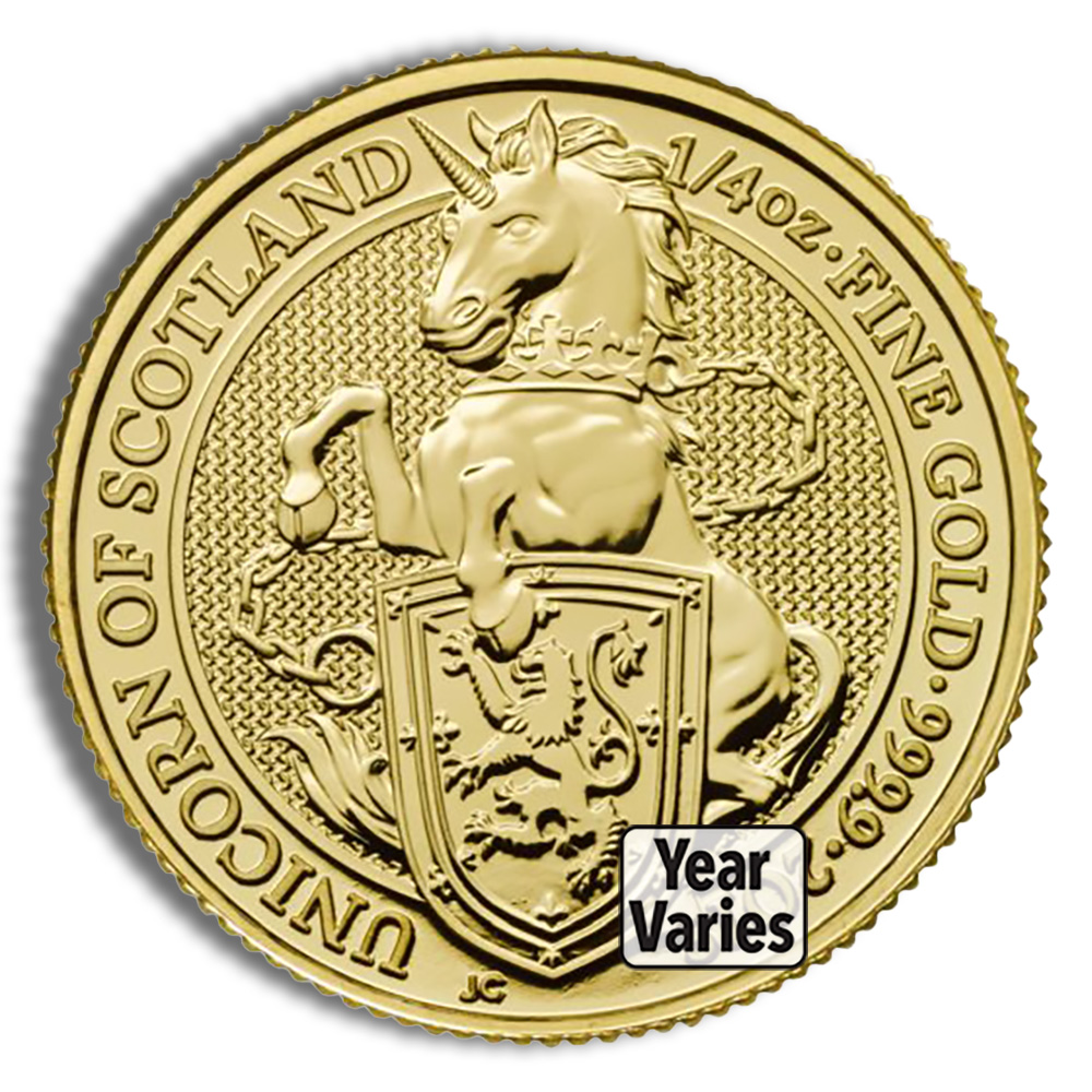 1/4 oz Great Britain Queen’s Beast Gold Coin (Year/Design Varies ...