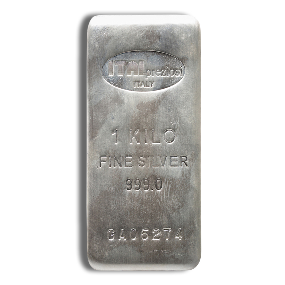 1 Kilo Silver Bar - Italpreziosi | Atlas Bullion