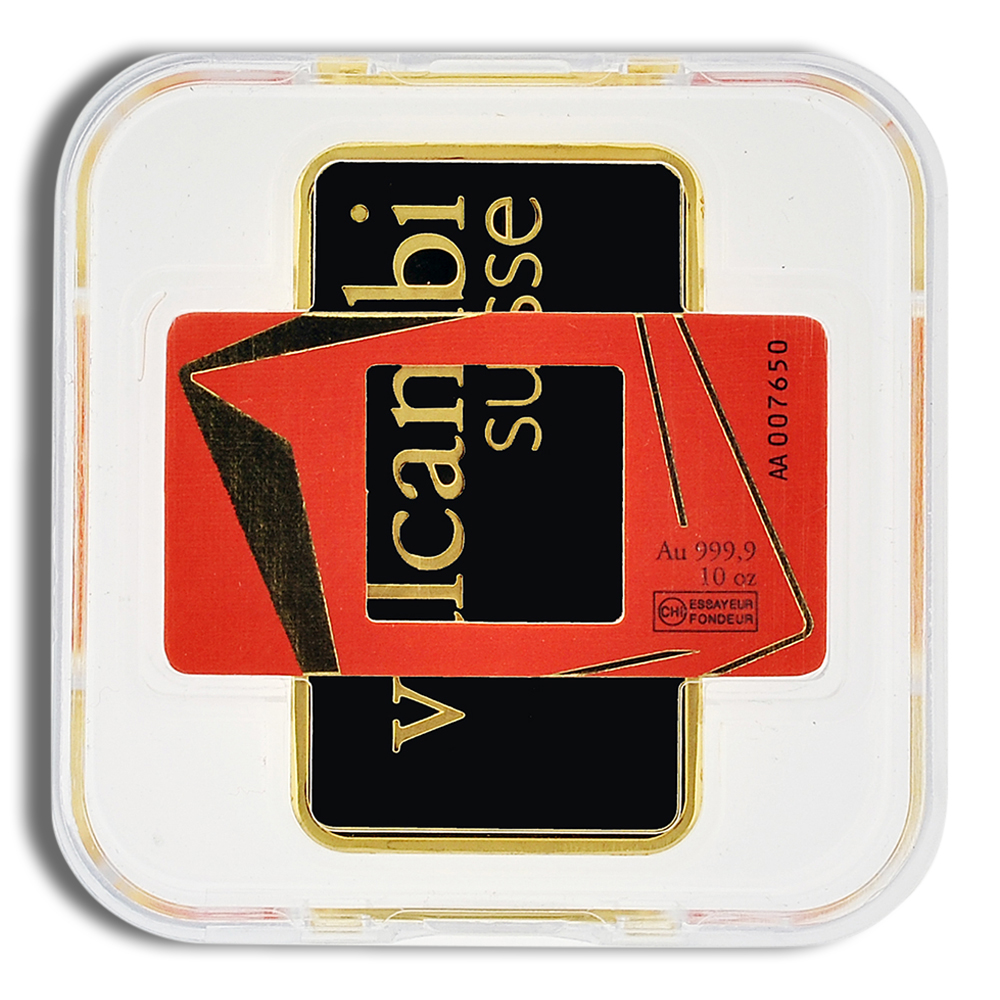 10 oz Gold Bar – Valcambi (Carded) – Atlas Bullion