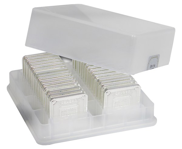30 x 1 gram Silver Geiger Bar Box – Atlas Bullion