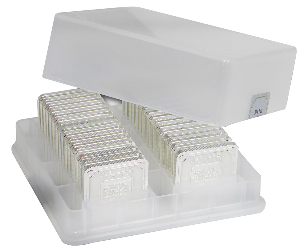30 x 1 gram Silver Geiger Bar Box – Atlas Bullion
