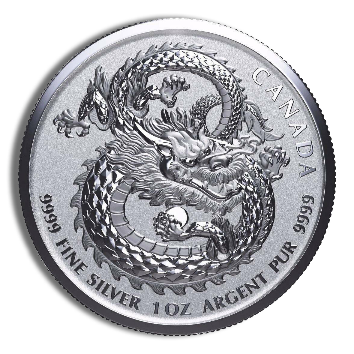 1 oz Canadian Lucky Dragon High Relief Silver Coin – Atlas Bullion