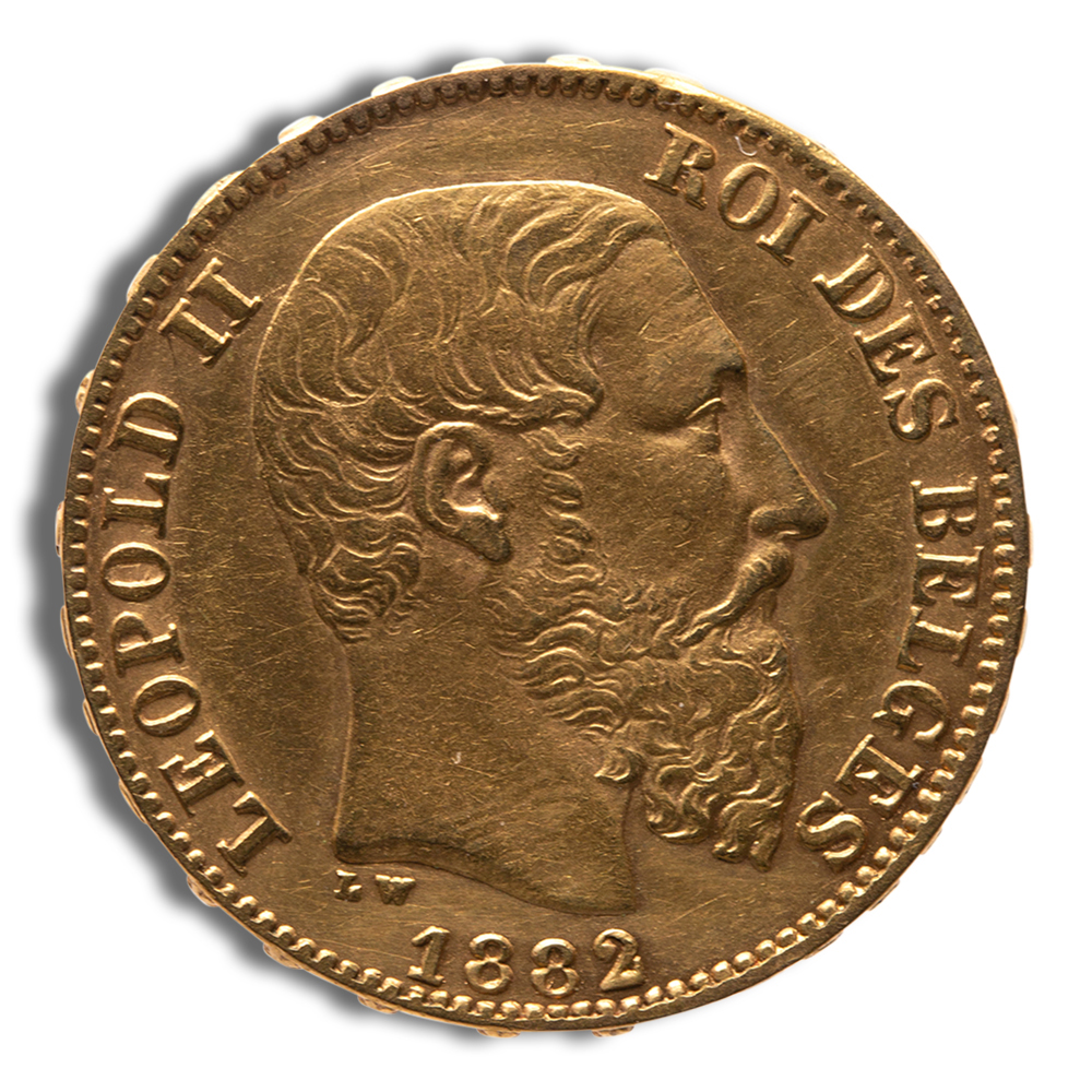 Belgium Gold 20 Francs – Leopold II (1867-1882) – Atlas Bullion