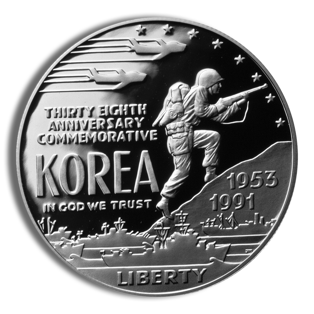 1991-P $1 Korean War Silver Commemorative - Proof | Atlas Bullion