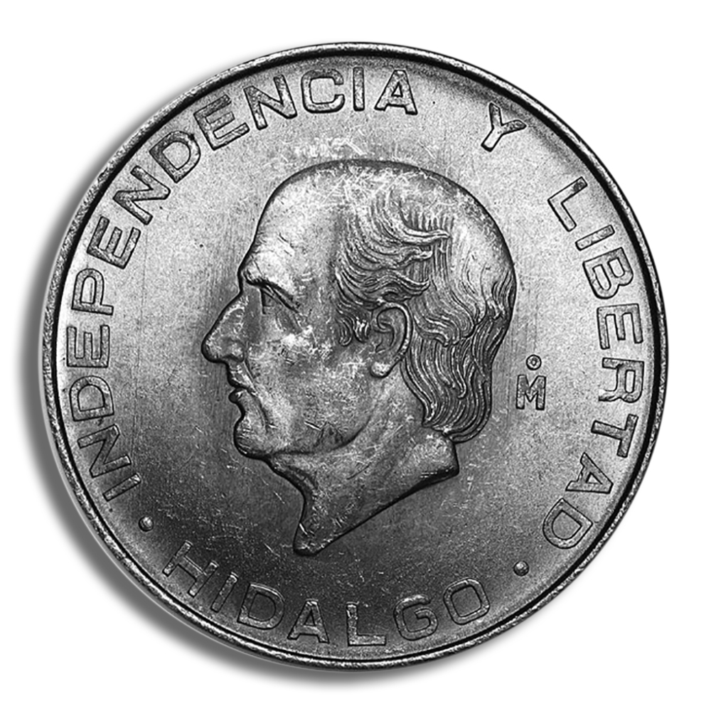 1955-1957 Mexico 5 Pesos Hidalgo Silver Coin (Avg Circ) – Atlas Bullion