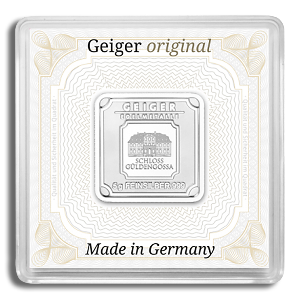 5 gram Silver Bar – Geiger (In Assay) – Atlas Bullion