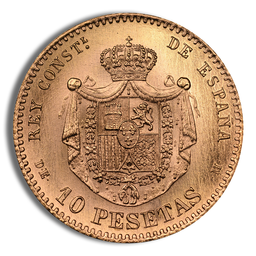 Spain 10 Pesetas Gold Coin – Atlas Bullion