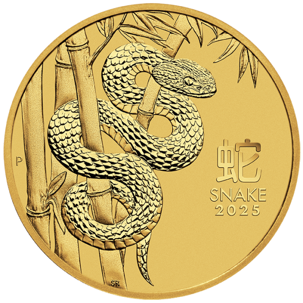 2025 1/4 oz Australia Gold Lunar Snake BU – Series III – Atlas Bullion