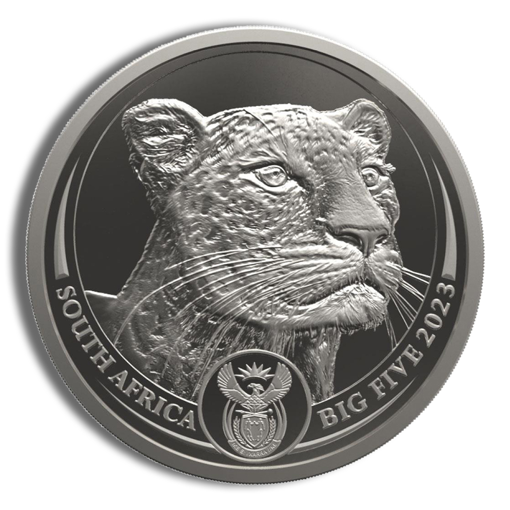 2023 1 Oz Platinum South African Big 5 Leopard Coin - Proof | Atlas Bullion
